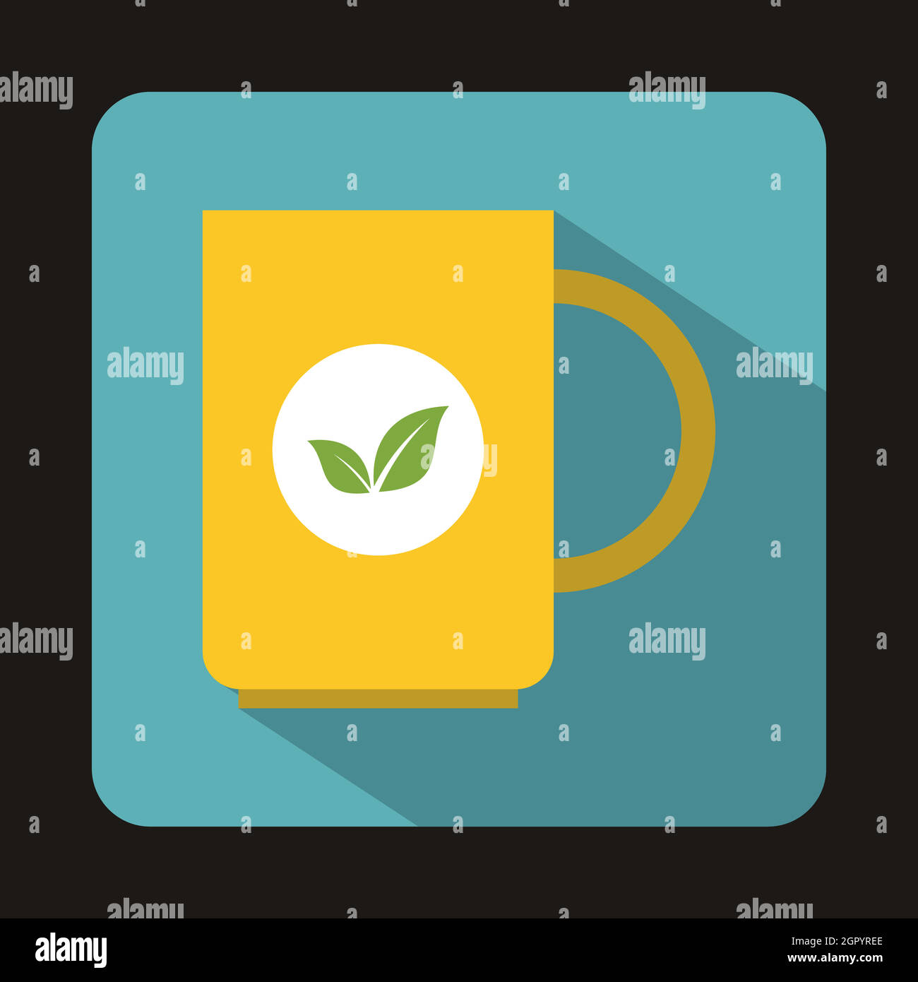 Fresh coffee in yellow Stock Vector Images - Alamy