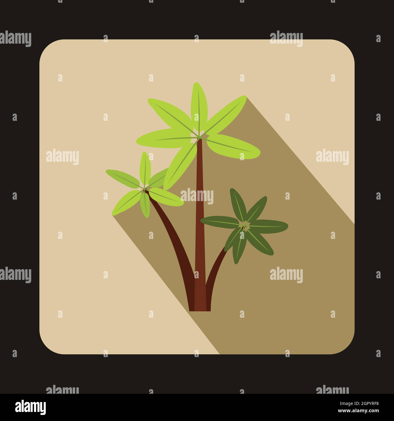 Landscape exotic trees in Stock Vector Images - Alamy
