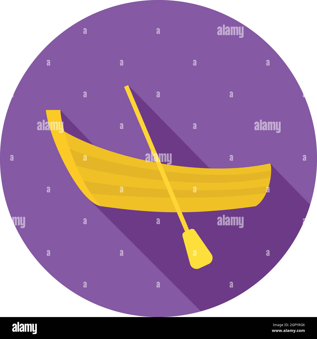 A boat with a paddle icon, flat style Stock Vector Image & Art - Alamy