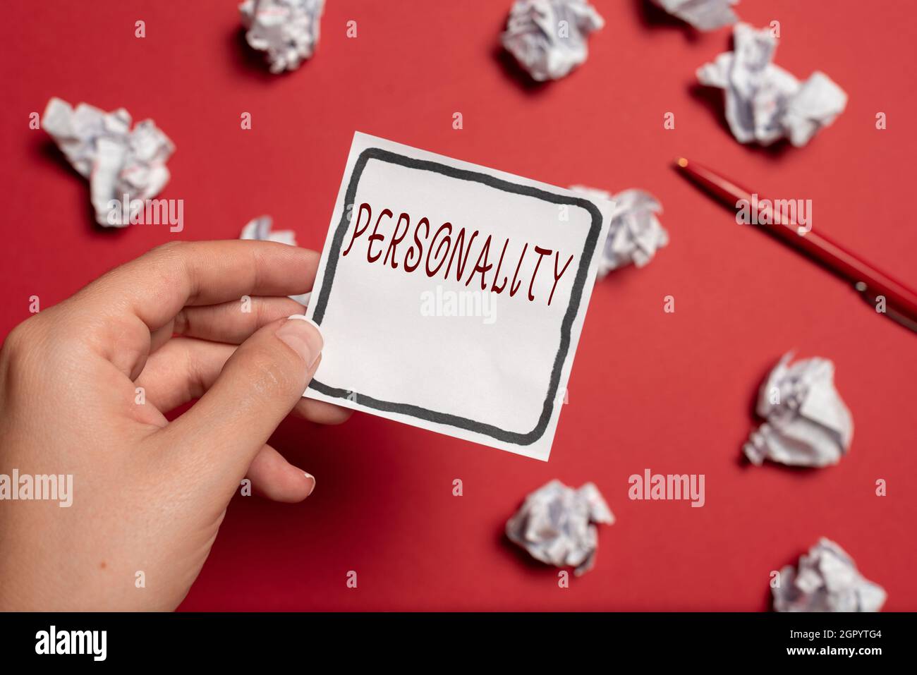 Writing displaying text Personality. Business approach combination ...