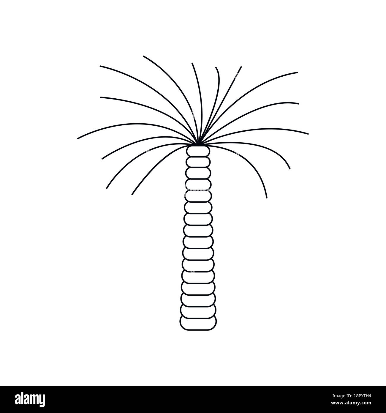 Palm tree line style Cut Out Stock Images & Pictures - Alamy