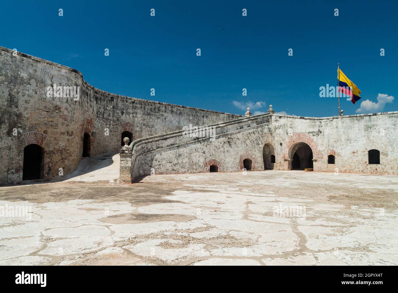 Fuerte de San Fernando fortress on Tierrabomba island near Cartagna ...