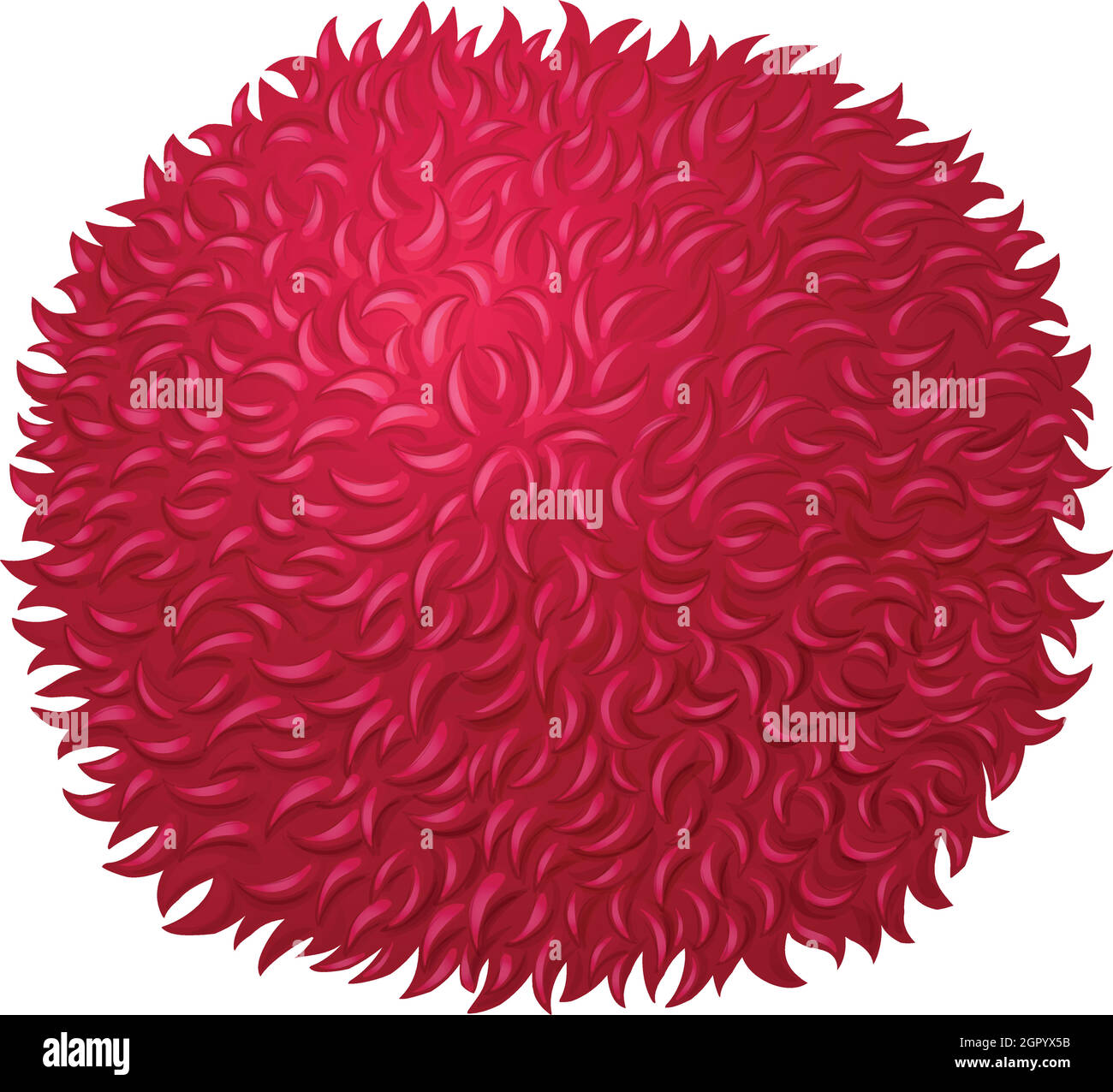 Hairy red ball Stock Vector Images - Alamy