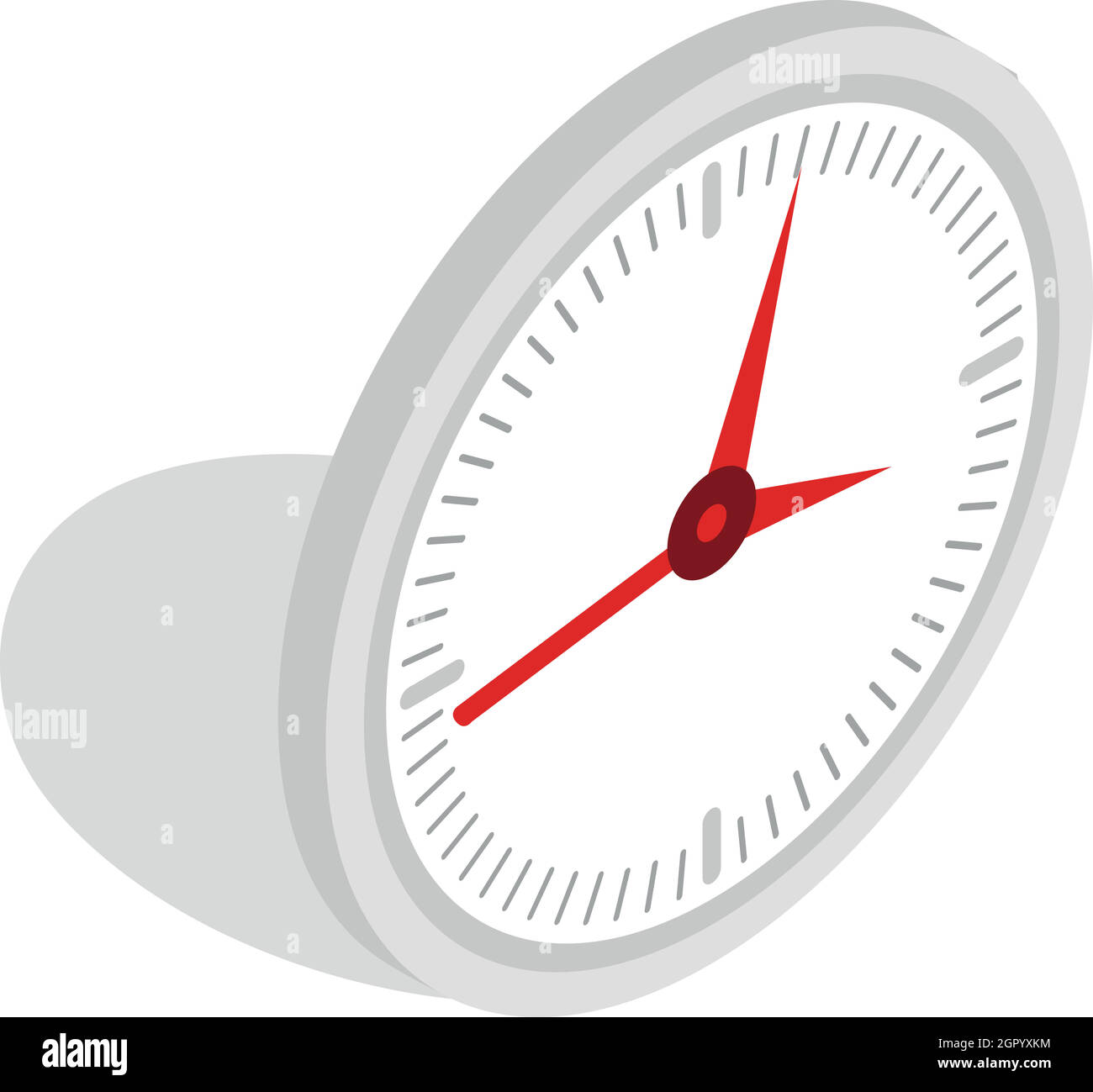 White office clock icon, isometric 3d style Stock Vector Image & Art ...