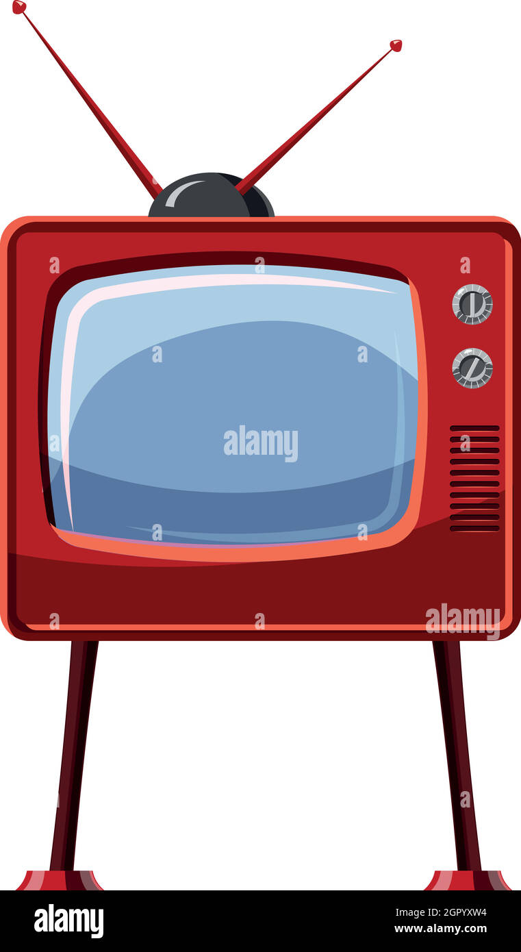 Retro TV icon, cartoon style Stock Vector Image & Art - Alamy