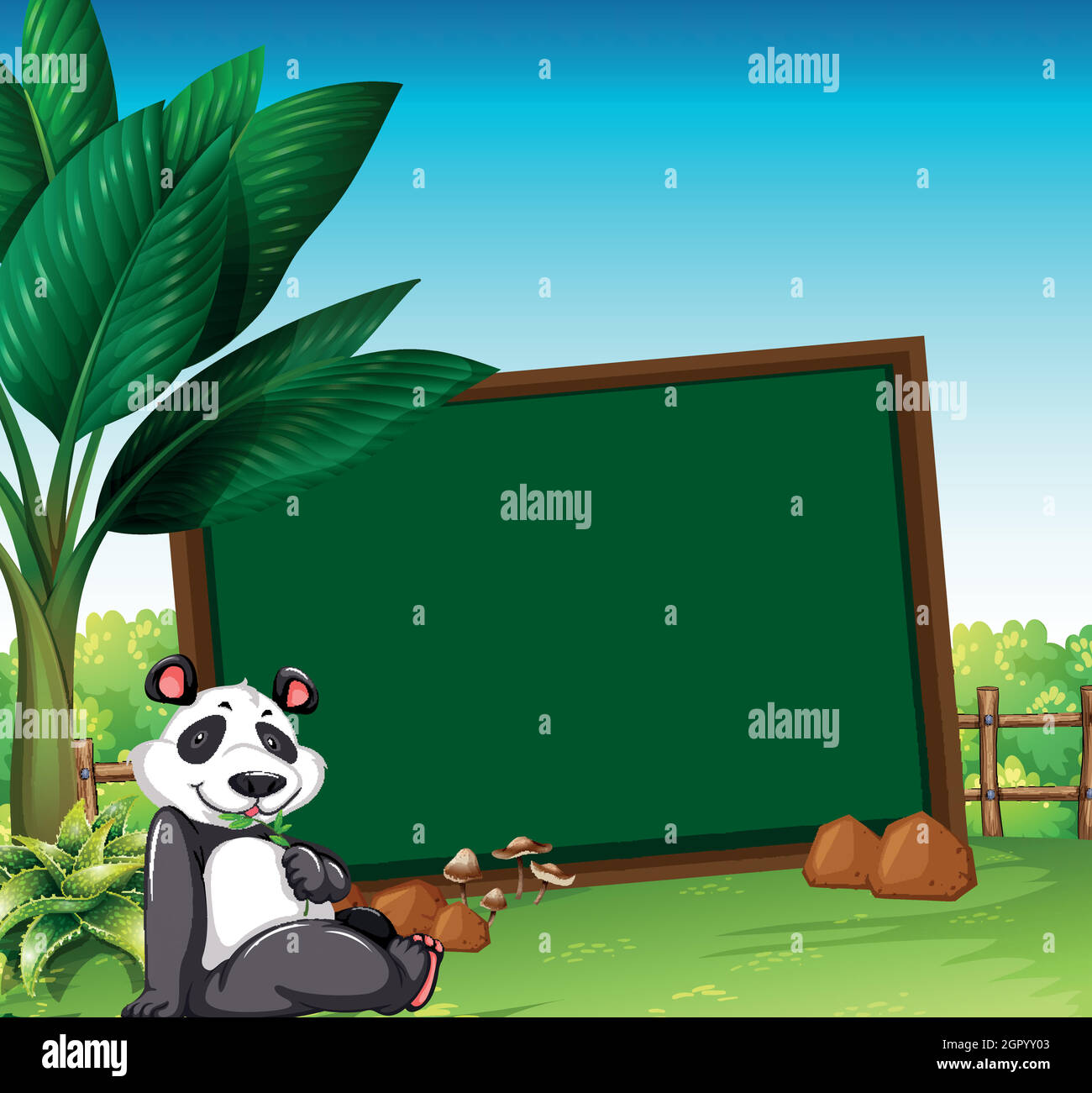 Border design panda illustration hi-res stock photography and images ...