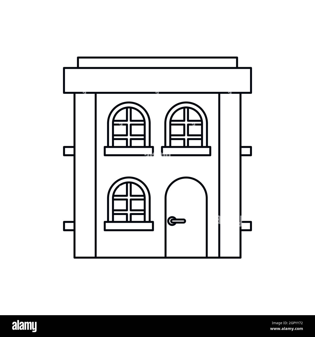 Two storey house icon, outline style Stock Vector Image & Art - Alamy