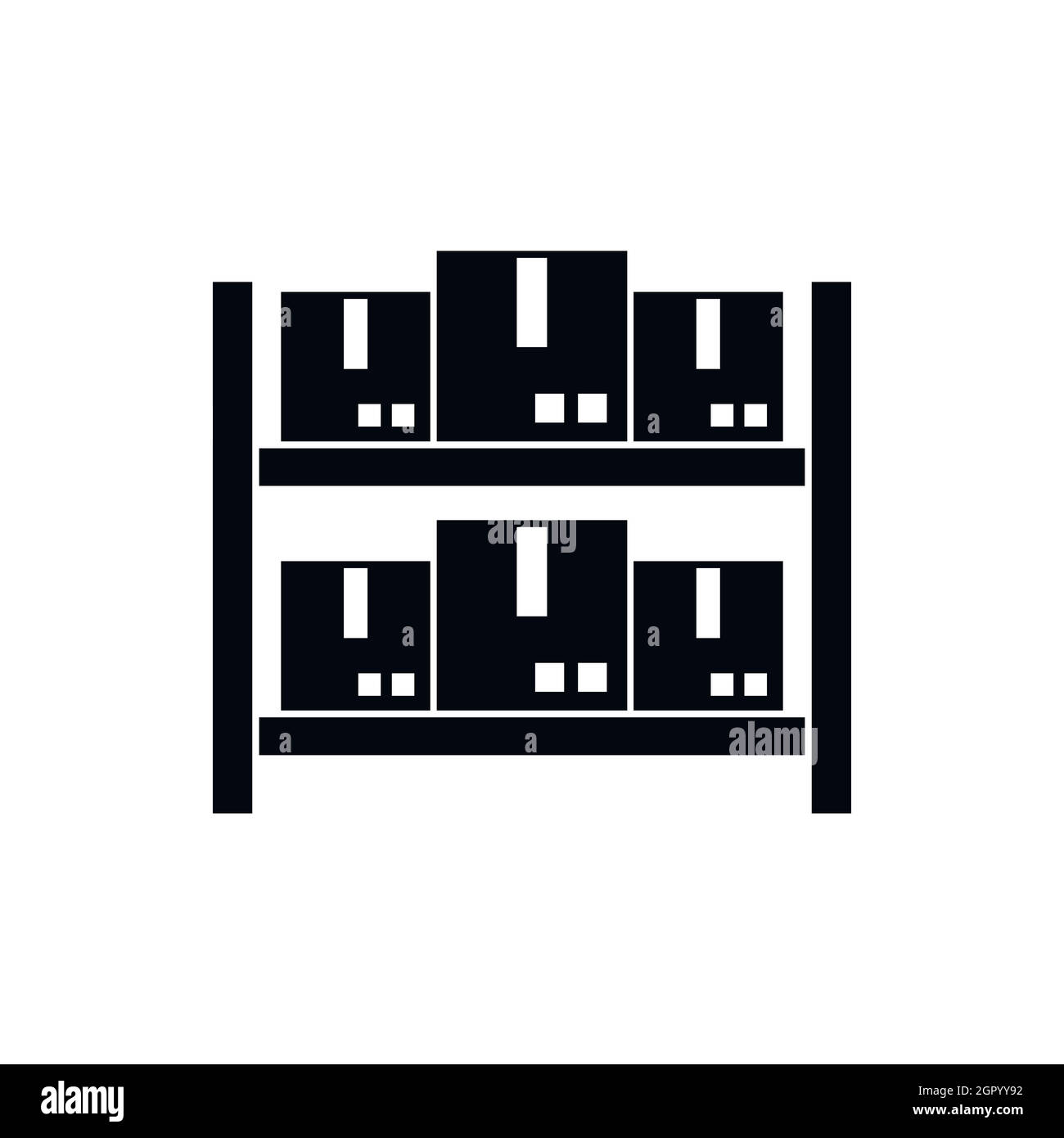 Storage of goods in warehouse icon, simple style Stock Vector Image ...