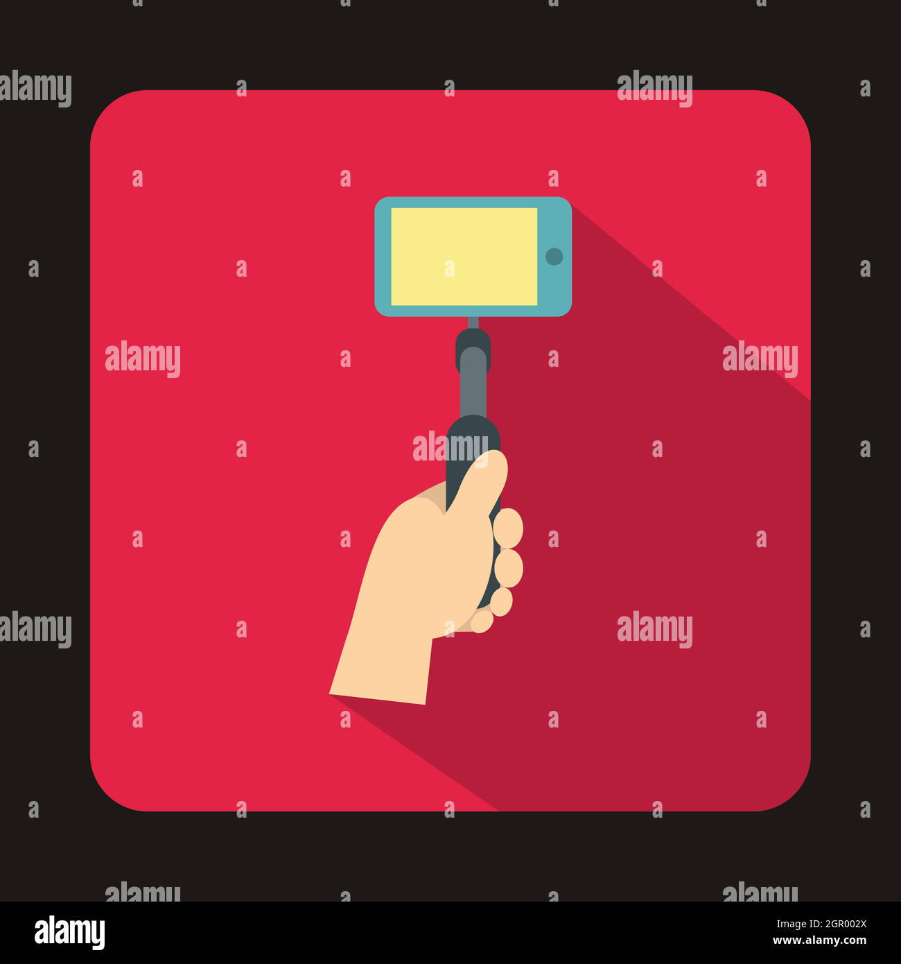 Holding selfie stick Stock Vector Images - Alamy