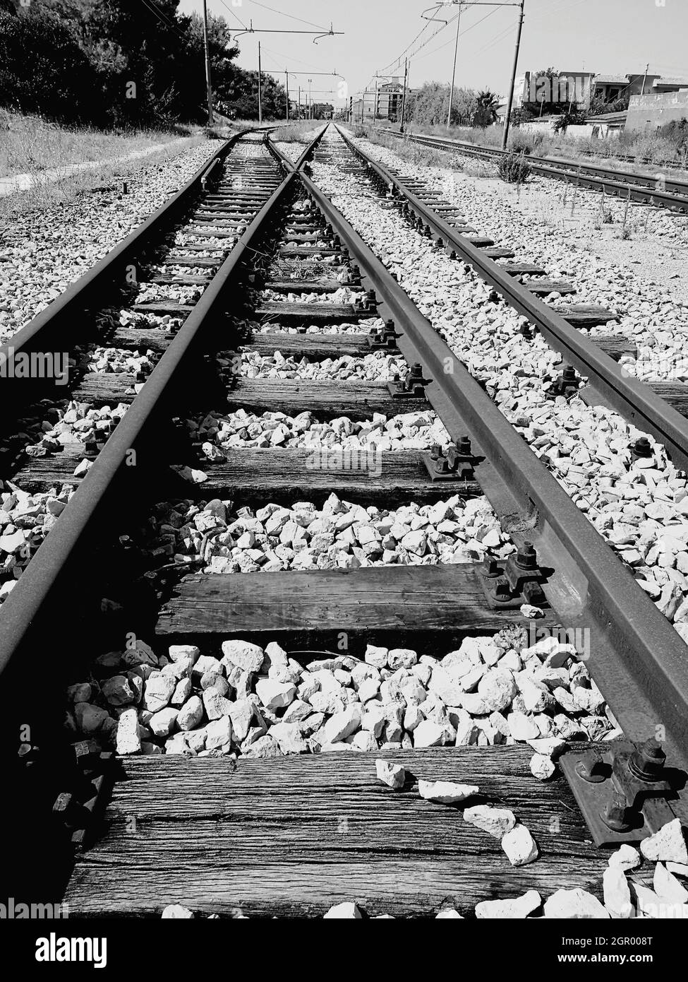 Long straight rail way hi-res stock photography and images - Alamy