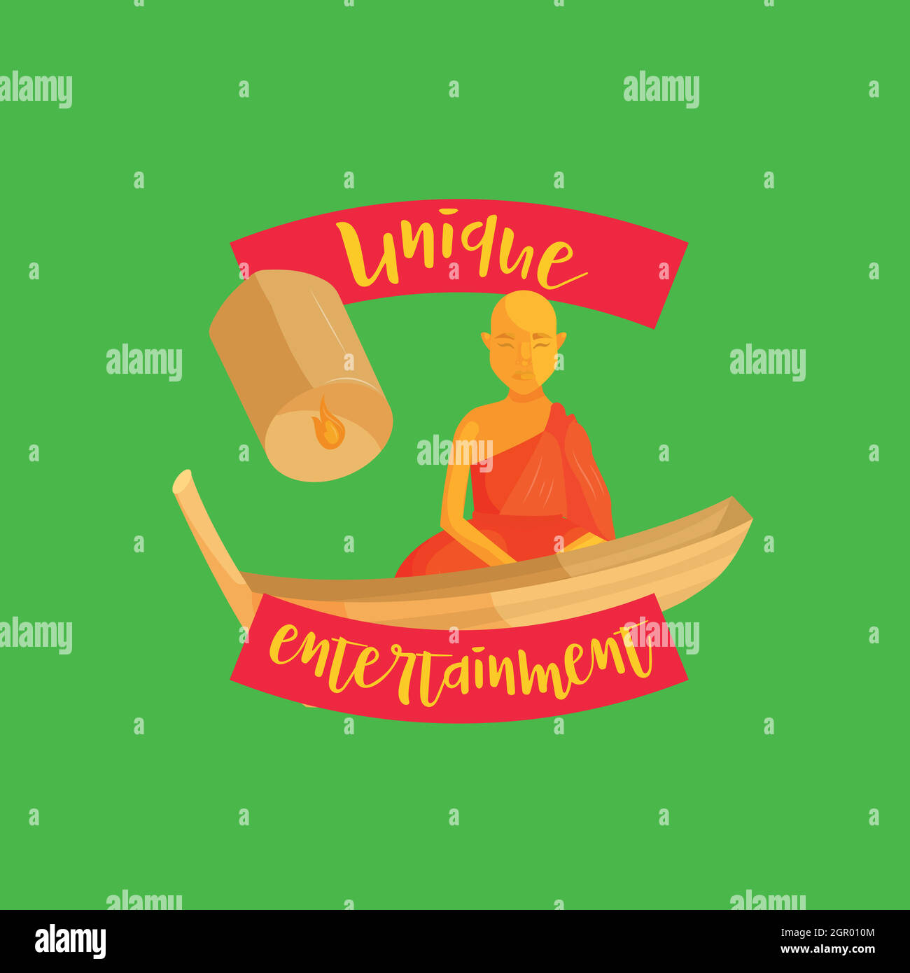 Unique entertainment lettering icon, flat style Stock Vector Image ...