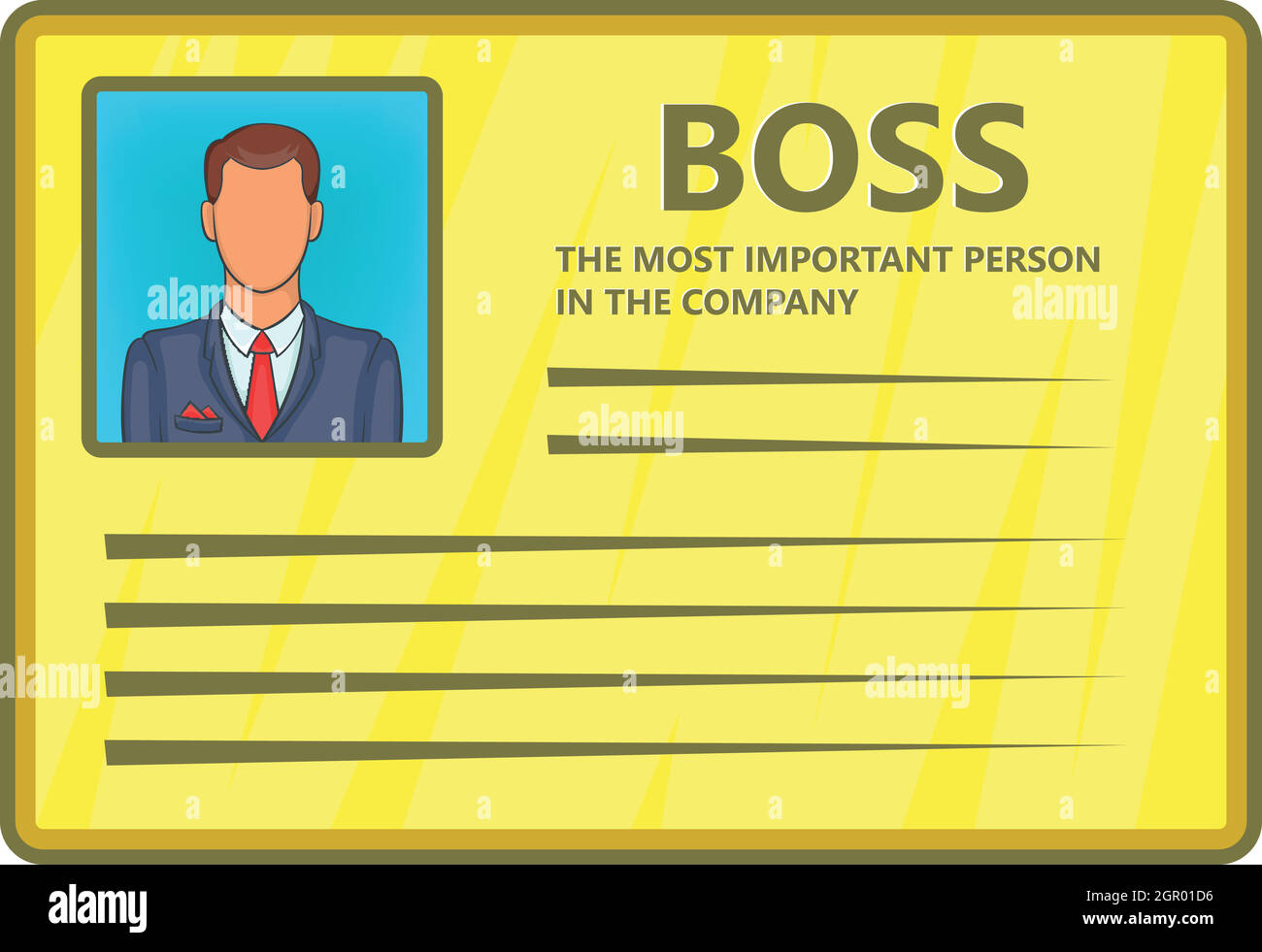 Card of boss icon, cartoon style Stock Vector Image & Art - Alamy