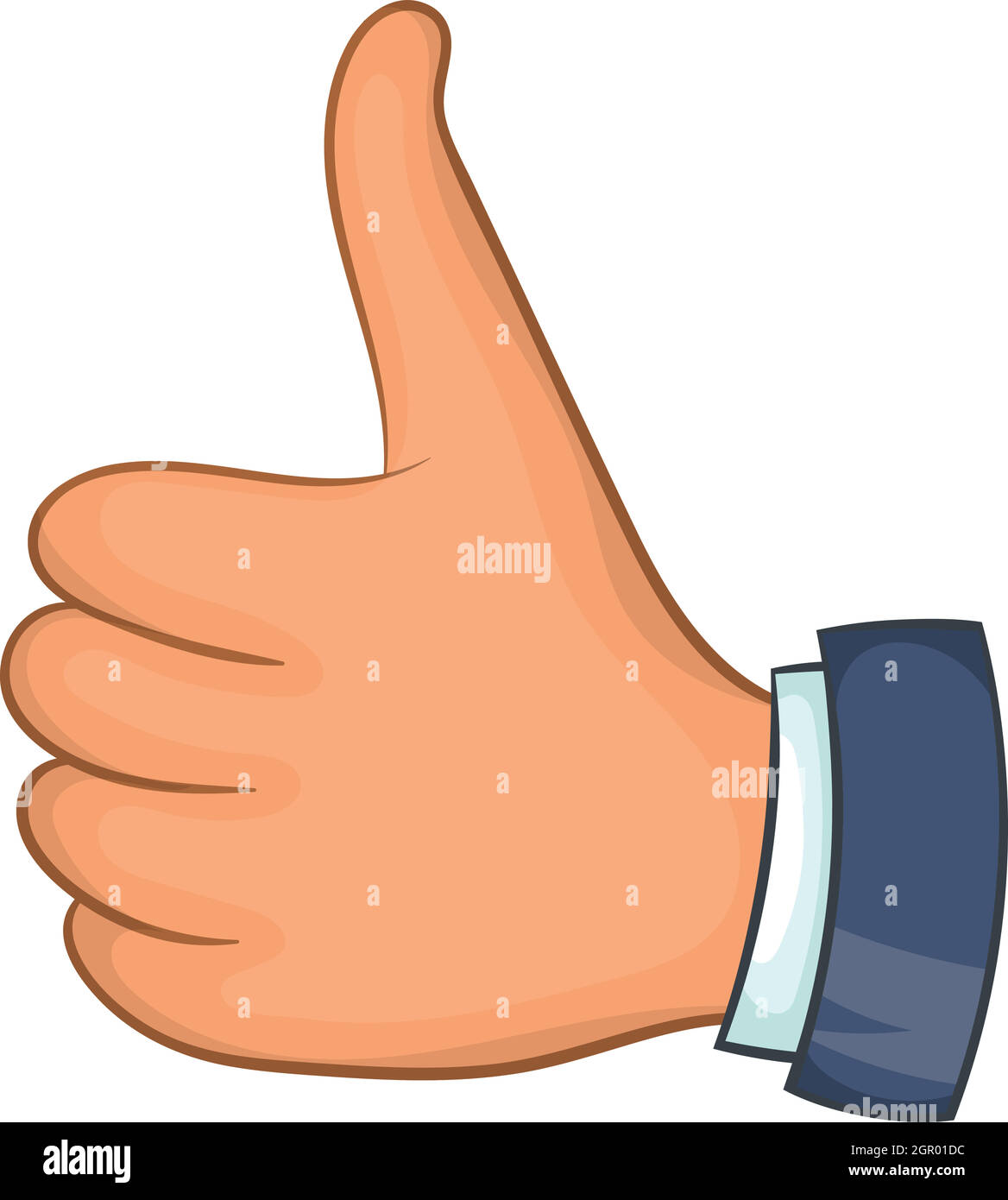 Hand gesture thumb cartoon Cut Out Stock Images & Pictures - Alamy