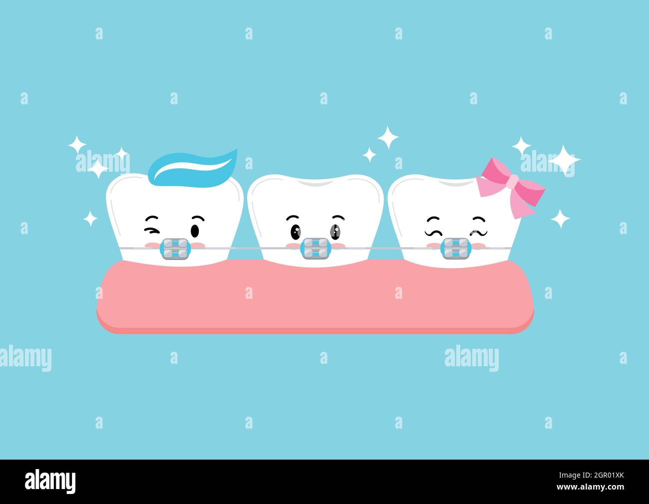 Tooth with dental braces in gym cute character Stock Vector Image & Art ...