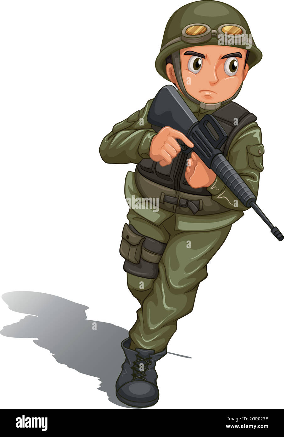 A brave soldier fighting Stock Vector Image & Art - Alamy