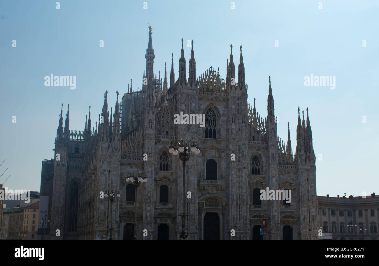 Milan Cathedral, Duomo di Milano, Italy, during the day. One of the ...