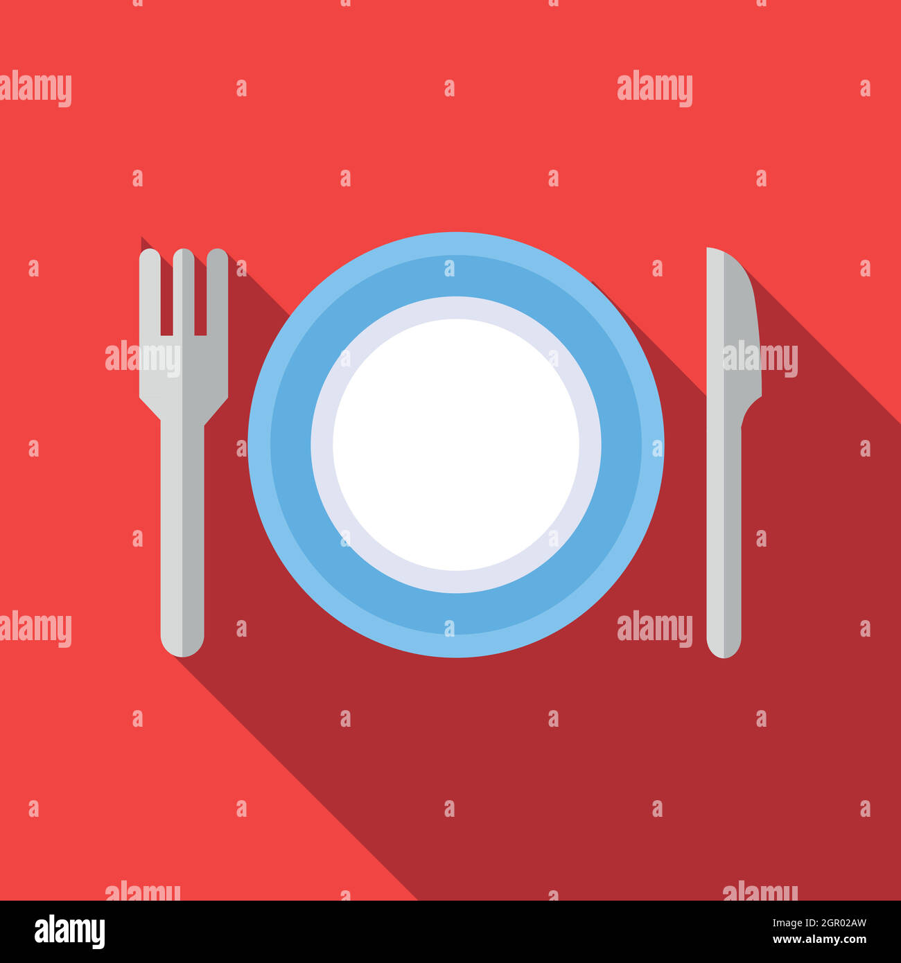 Fork utensil kitchen shadow Stock Vector Images - Alamy