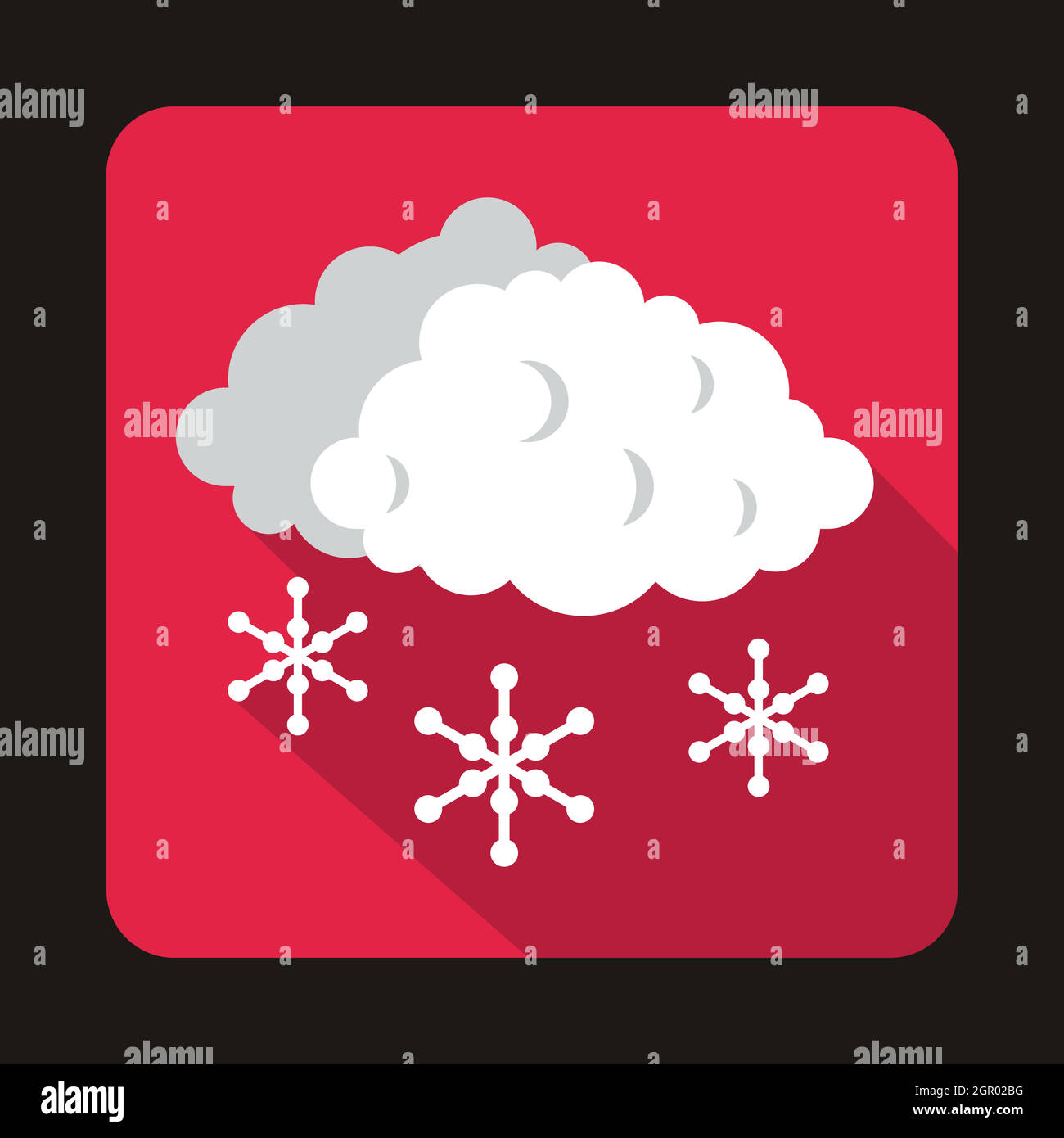 Cloud and snowflakes icon, flat style Stock Vector Image & Art - Alamy