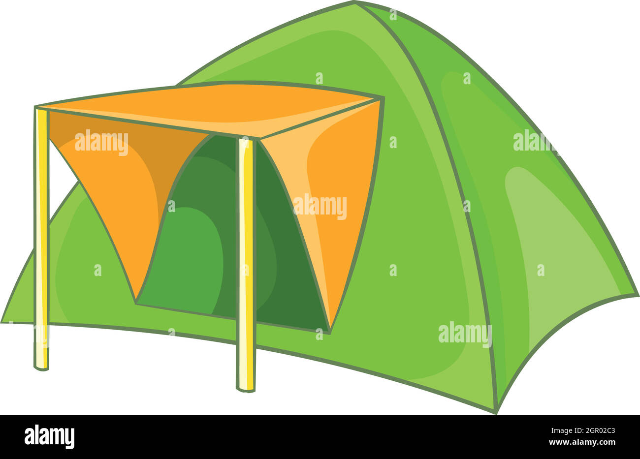Camping adventure tent green Stock Vector Images - Alamy
