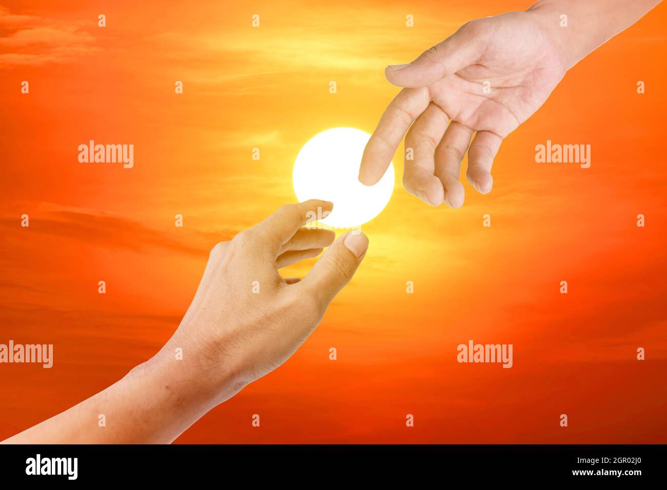 The Symbol Used To Show Each Other A Helping Hand Stock Photo - Alamy
