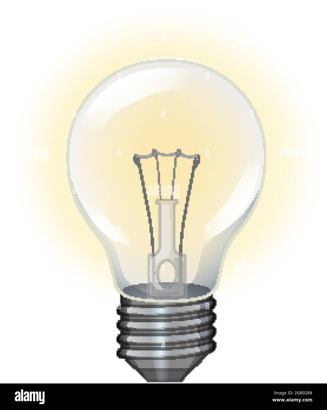 Bright idea lightbulb on Cut Out Stock Images & Pictures - Alamy