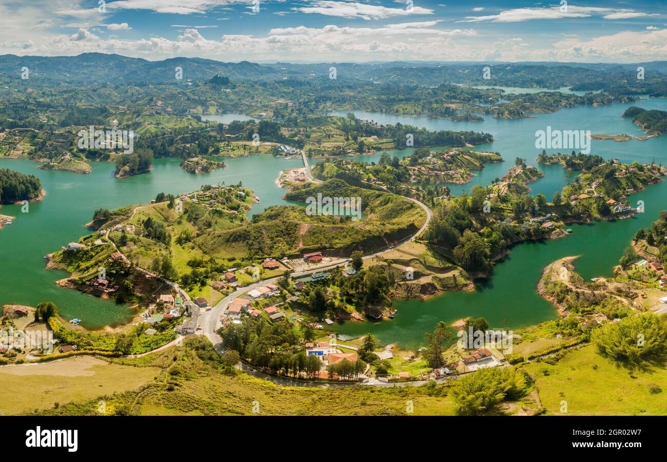 Aerial view of Guatape (Penol) dam lake in Colombia Stock Photo - Alamy