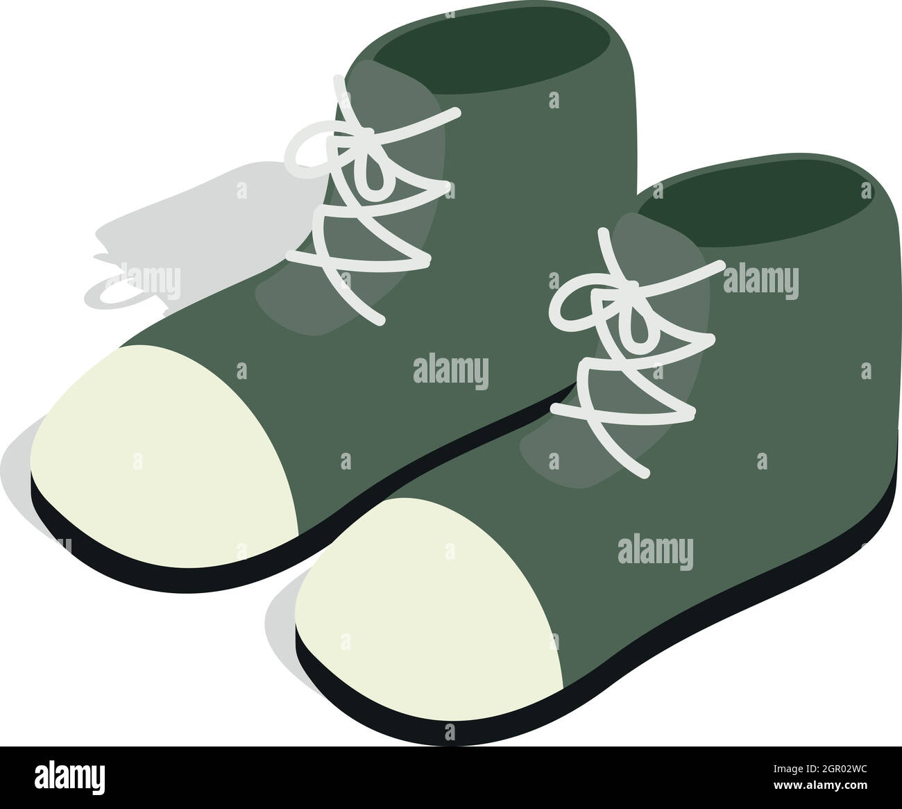 Pair of green boots icon, isometric 3d style Stock Vector Image & Art ...