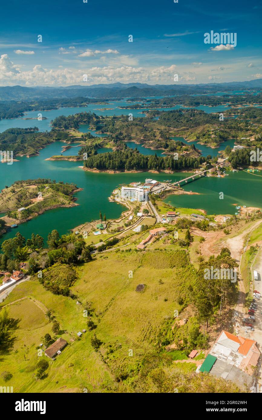 Aerial view of Guatape (Penol) dam lake in Colombia Stock Photo - Alamy