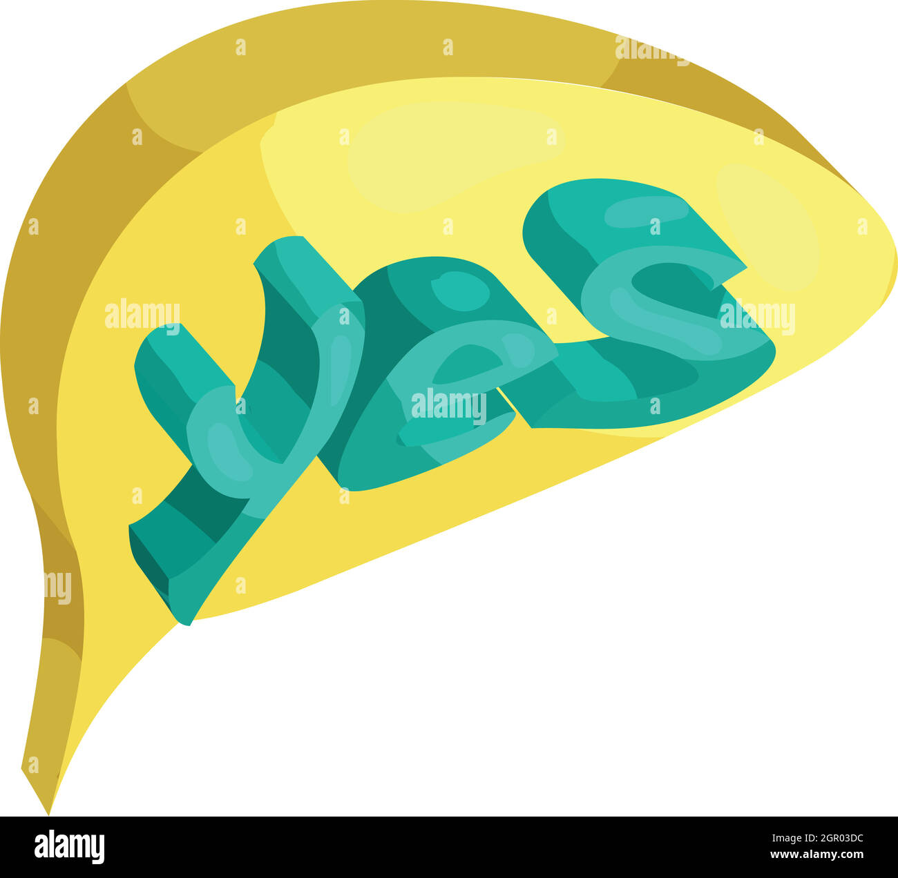 Cartoon yes symbol bubble hi-res stock photography and images - Alamy