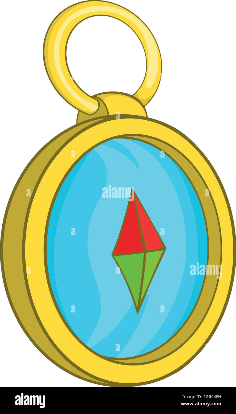 Compass icon in cartoon style Stock Vector Image & Art - Alamy