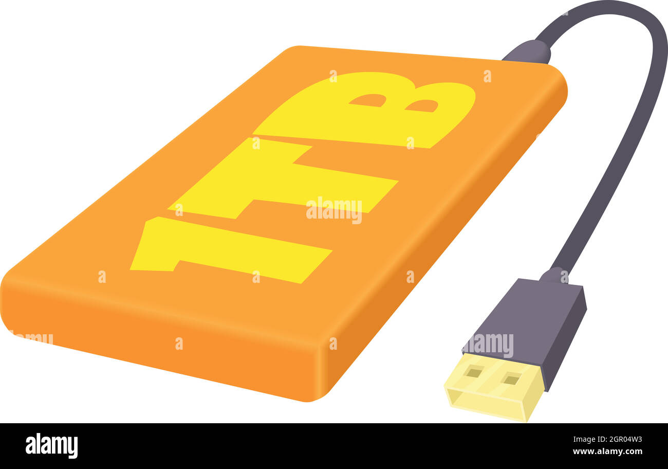 External hard drive 1tb icon, cartoon style Stock Vector Image & Art ...