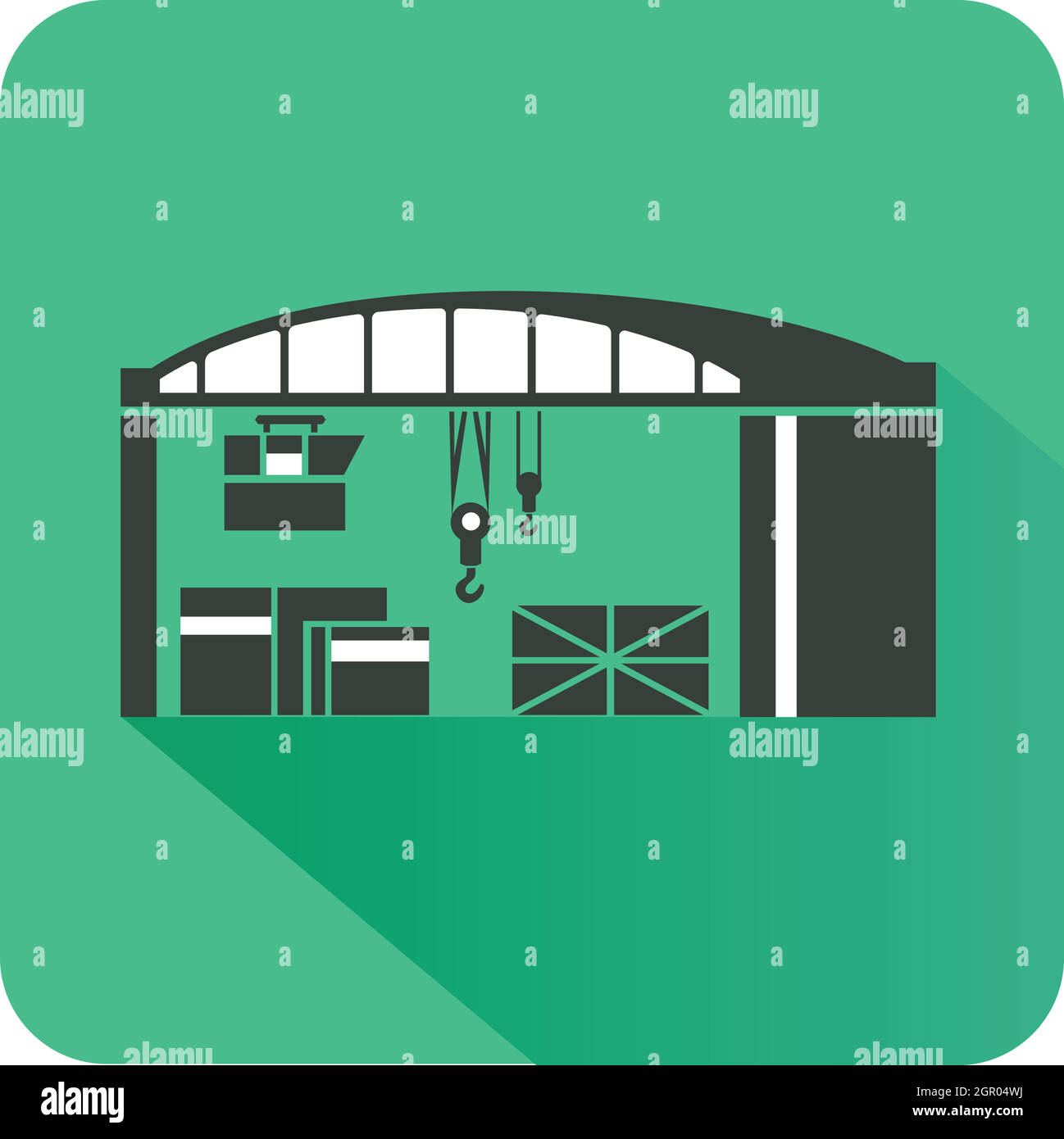 Warehouse for loading icon, flat style Stock Vector Image & Art - Alamy