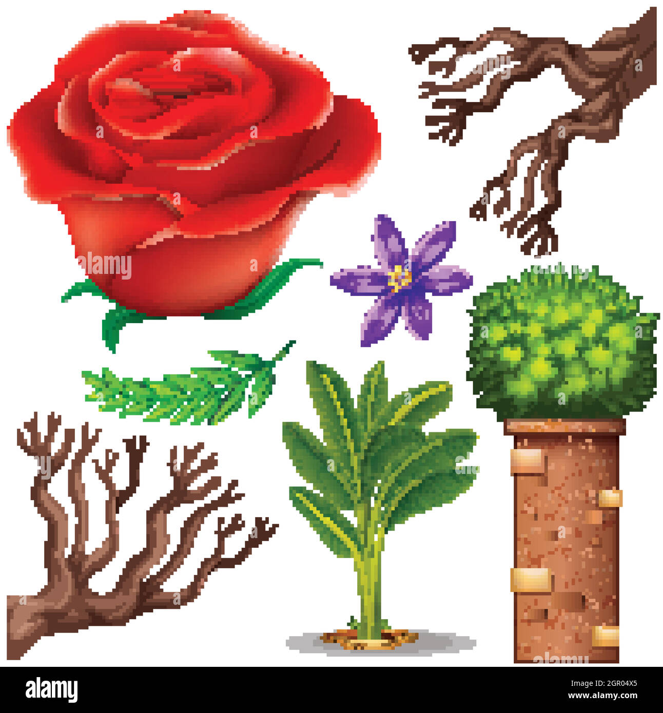 Set of isolated objects theme gardening Stock Vector Image & Art - Alamy