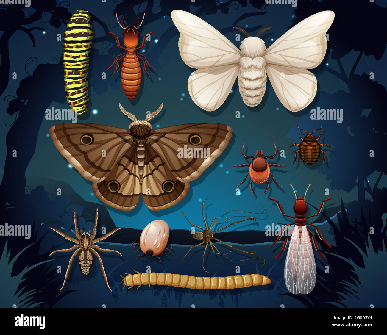 Set cartoon cute bees isolated Stock Vector Images - Alamy