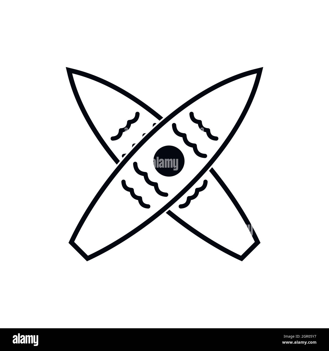 Two surfboards icon, simple style Stock Vector Image & Art - Alamy