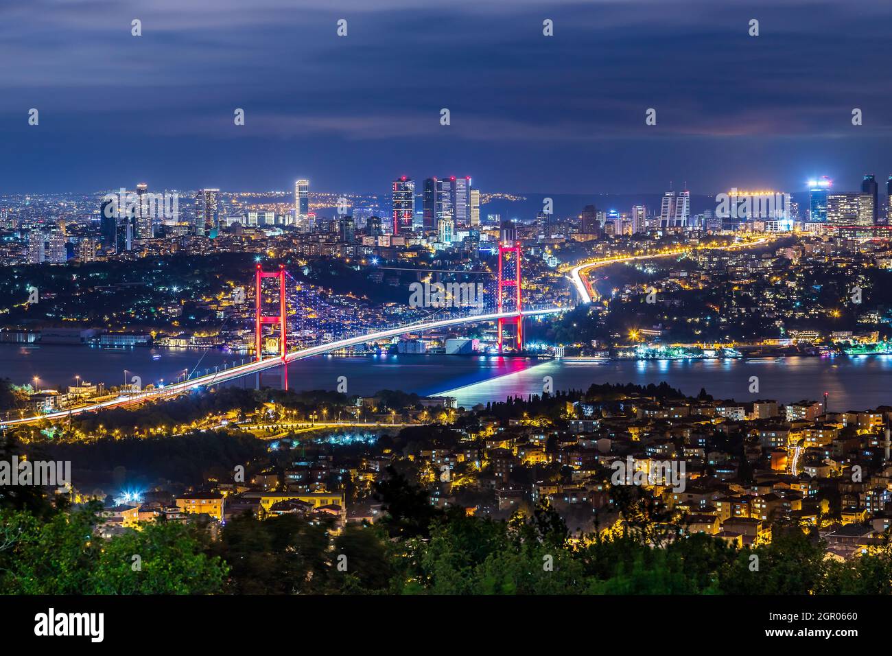 Bosphorus bridge night view hi-res stock photography and images - Alamy