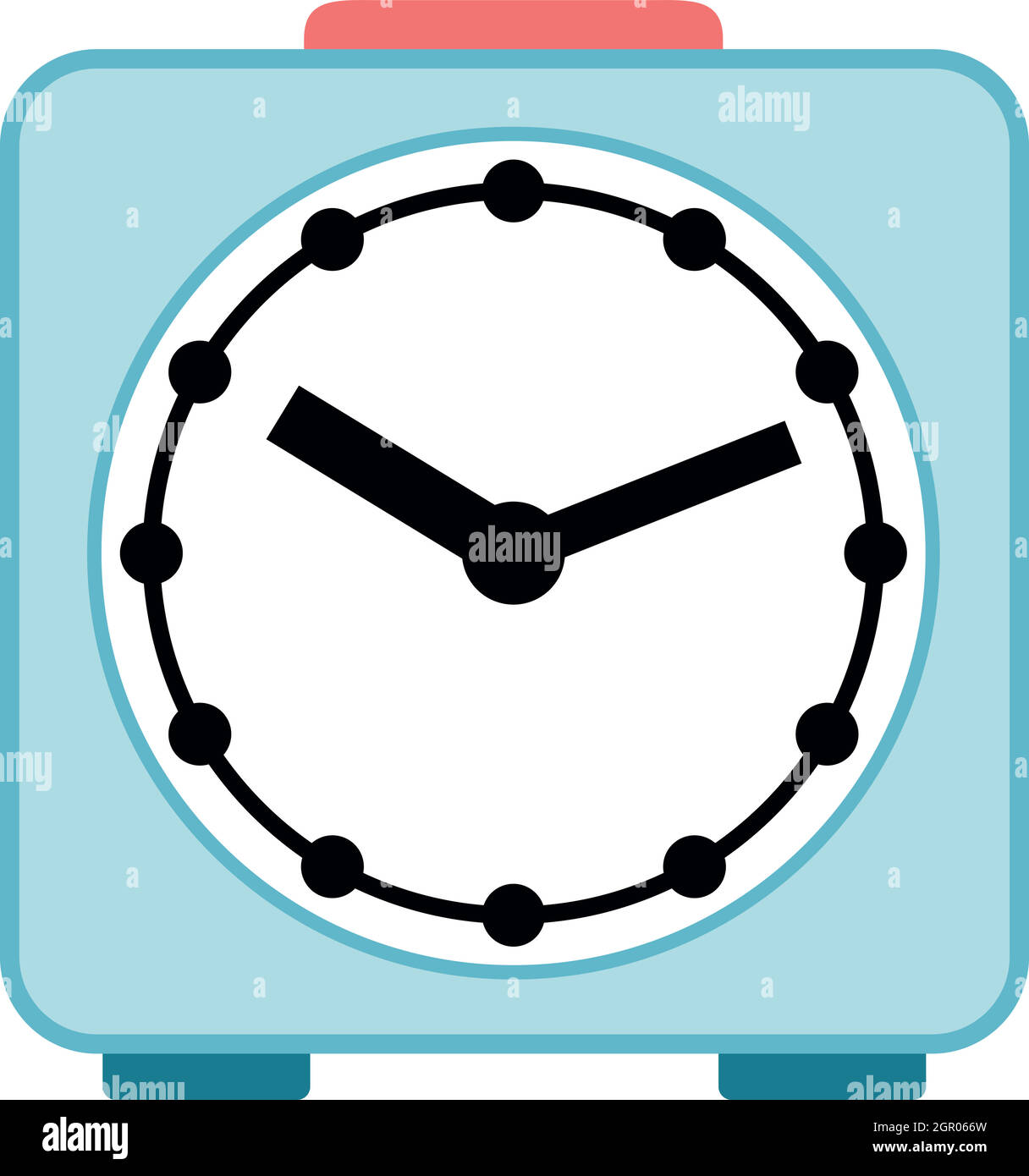 Light blue alarm clock icon, flat style Stock Vector Image & Art - Alamy
