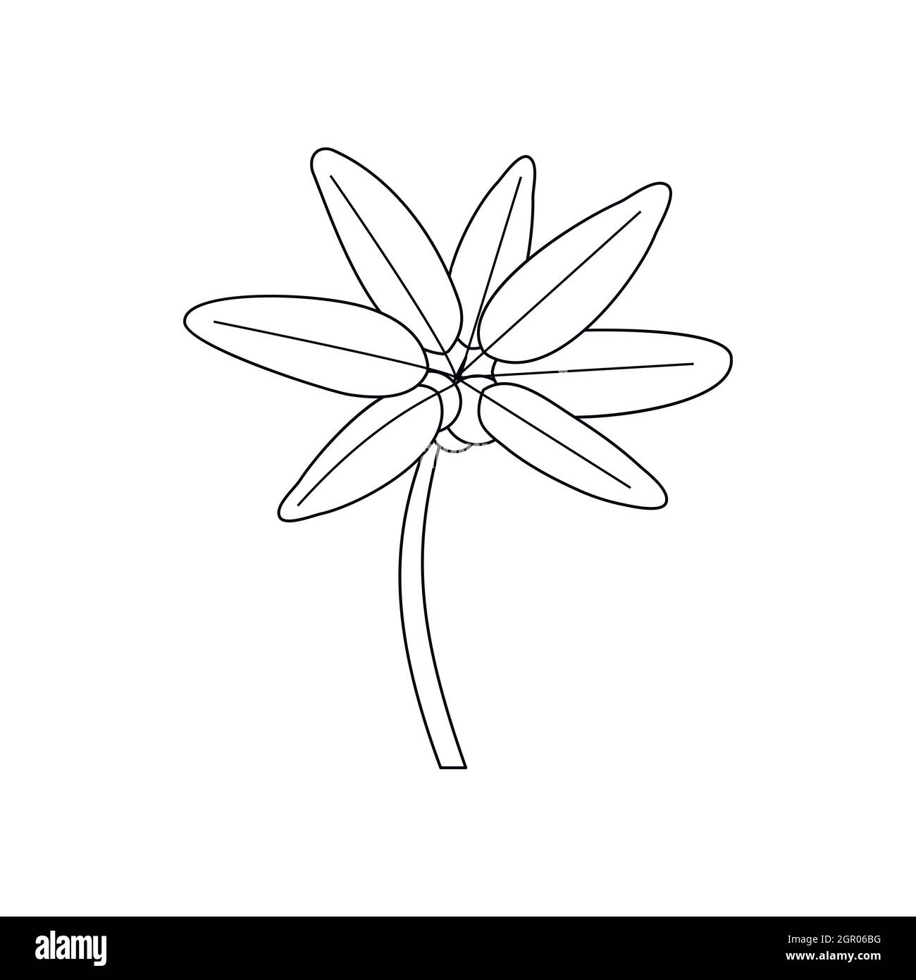 Palm tree line style Cut Out Stock Images & Pictures - Alamy