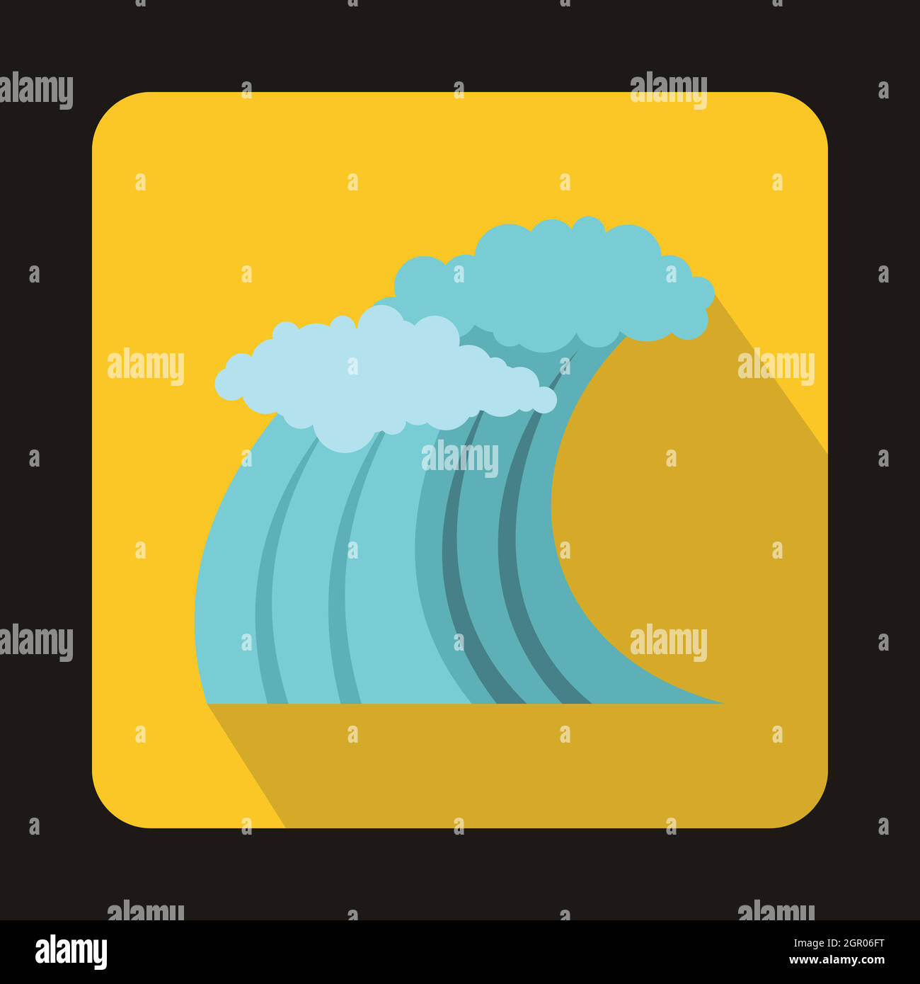 Wave icon, flat style Stock Vector Image & Art - Alamy