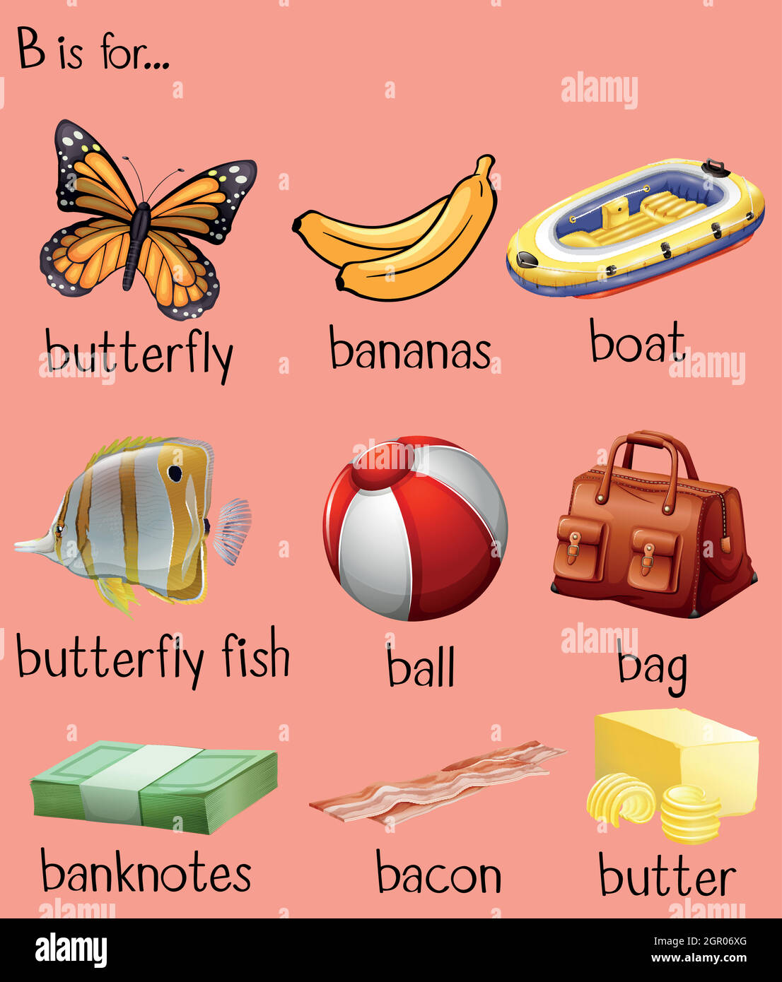 Different words for alphabet B Stock Vector Image & Art - Alamy