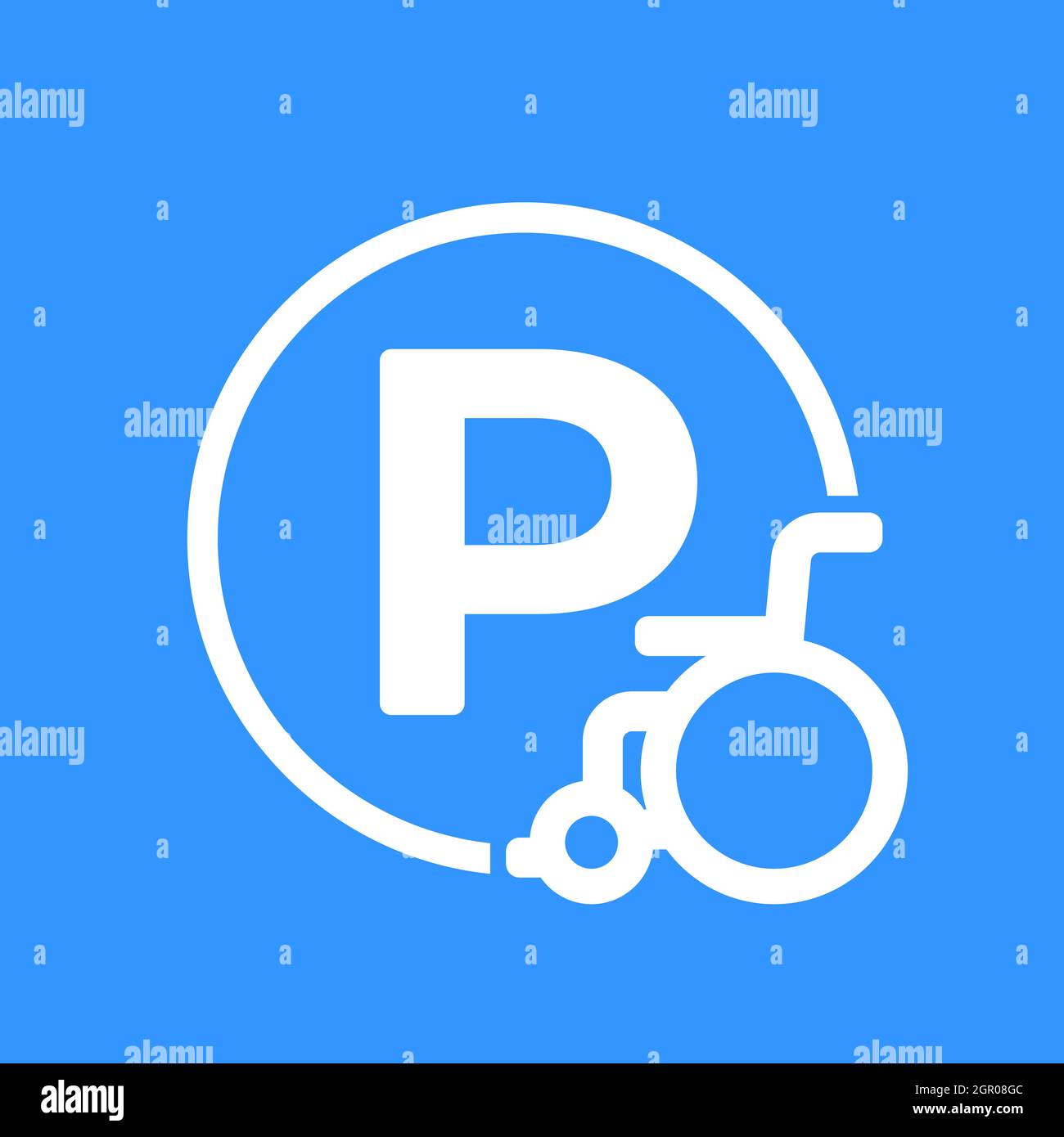 Disabled parking area Stock Vector Images - Alamy