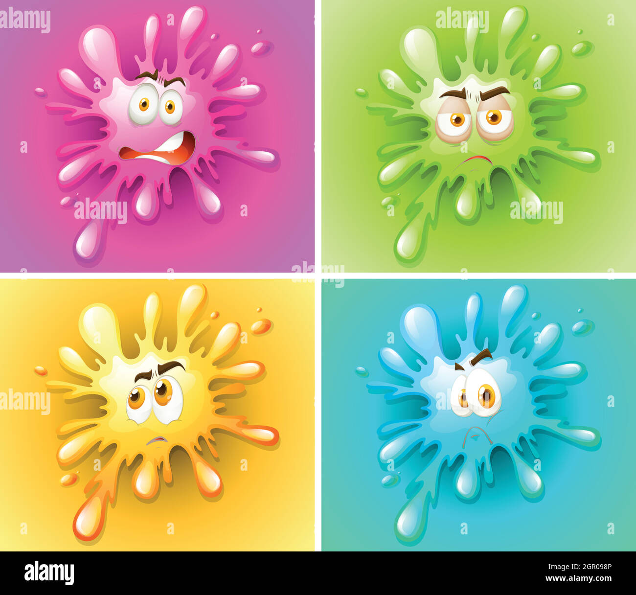 Background design with four splash colors Stock Vector Image & Art - Alamy