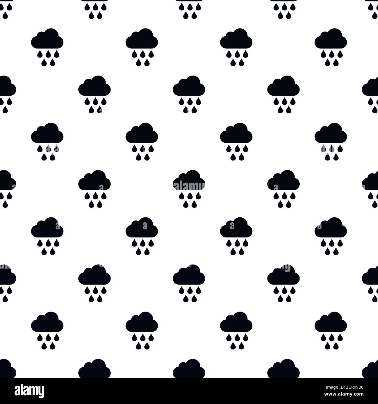 Clouds and rain pattern, simple style Stock Vector Image & Art - Alamy