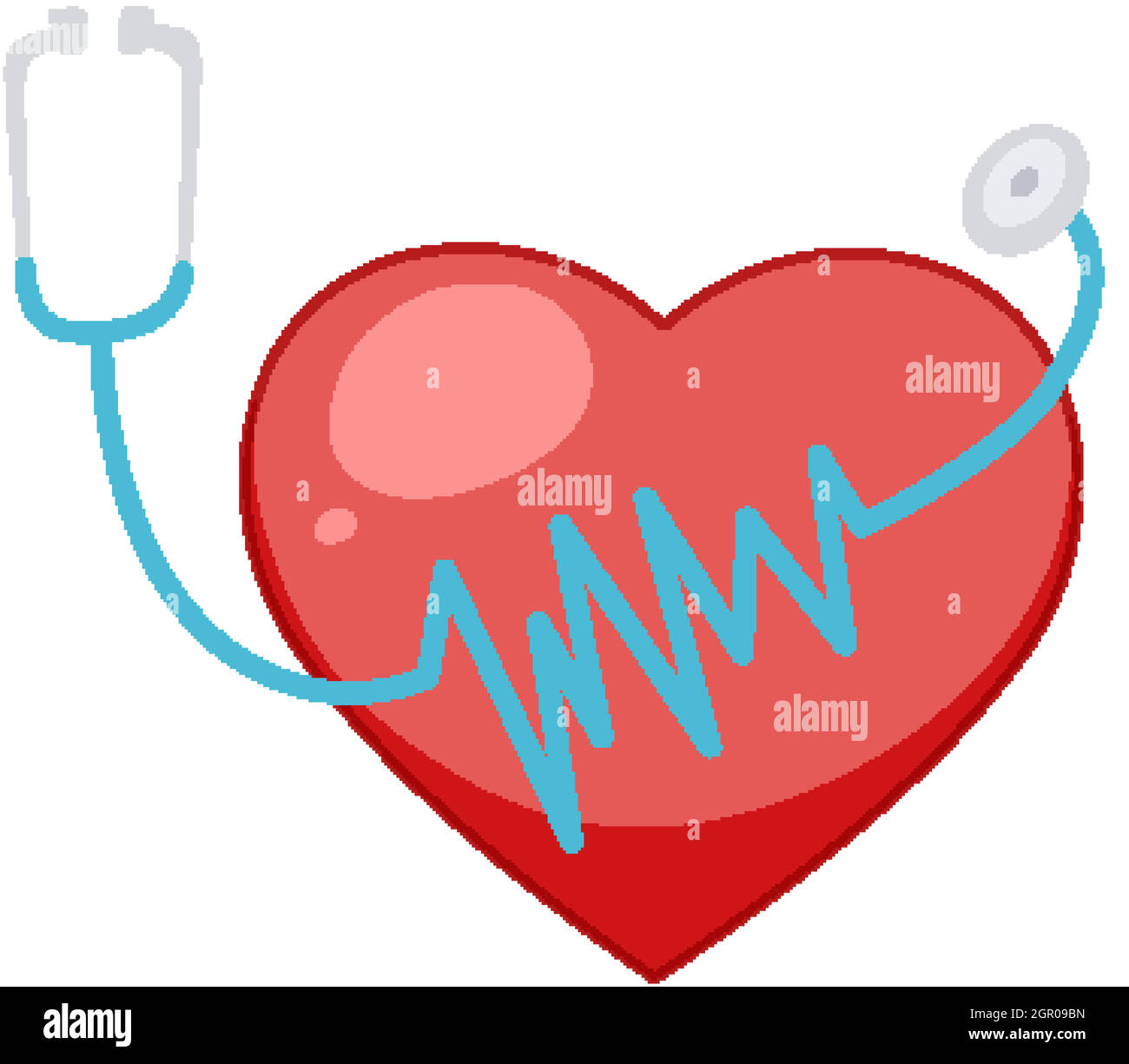 Red color stethoscope Stock Vector Images - Alamy