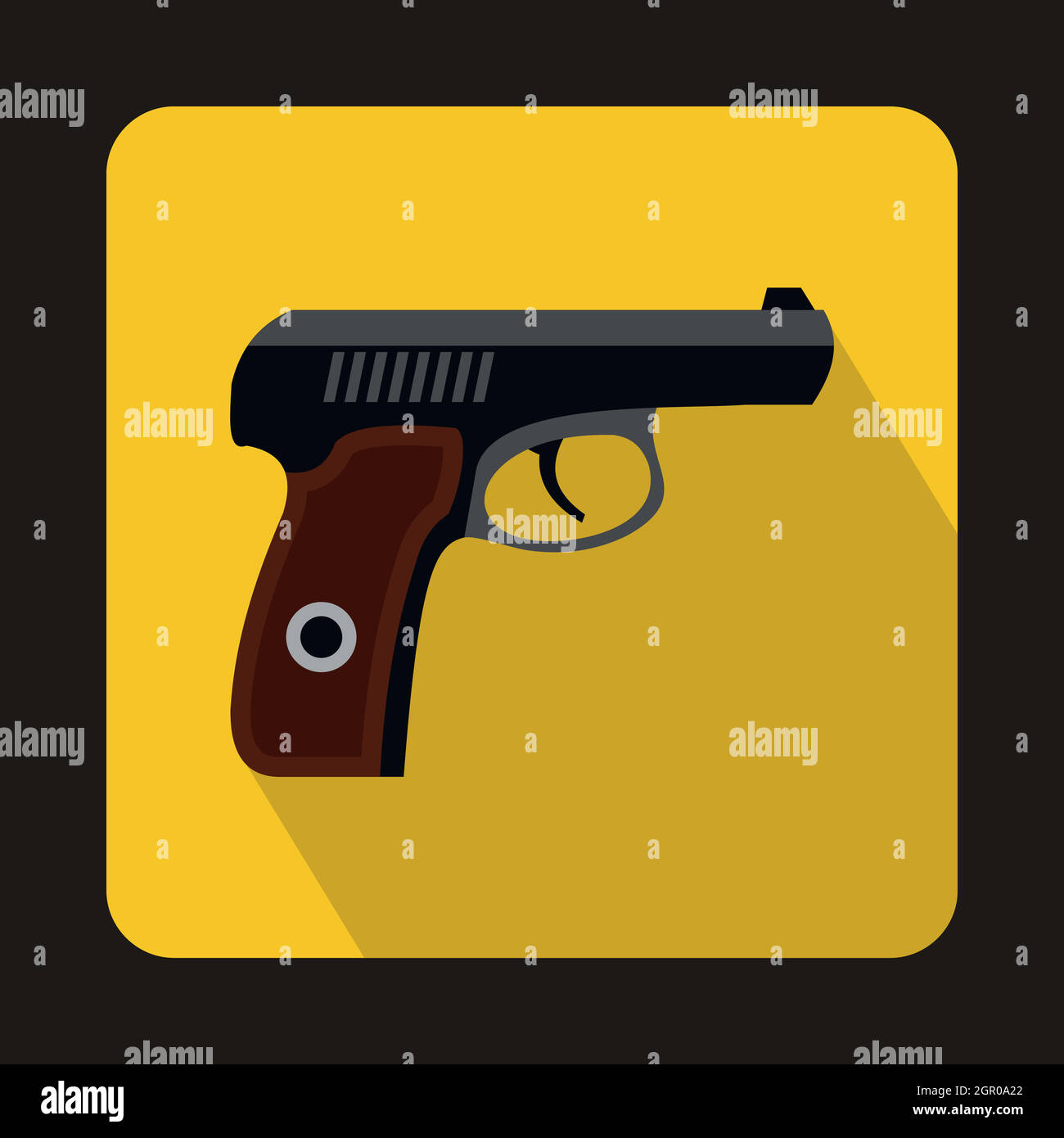 Pistol military weapon icon, flat style Stock Vector Image & Art - Alamy