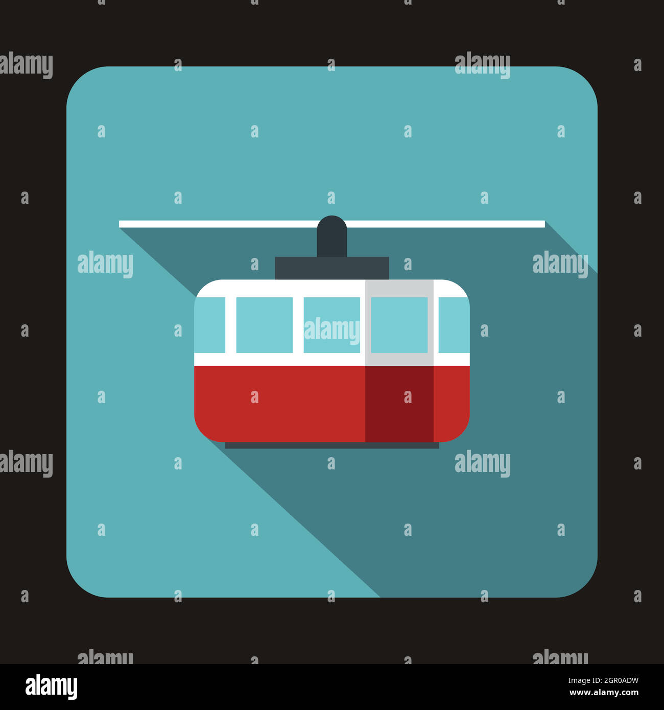 Cable car in blue Stock Vector Images - Alamy