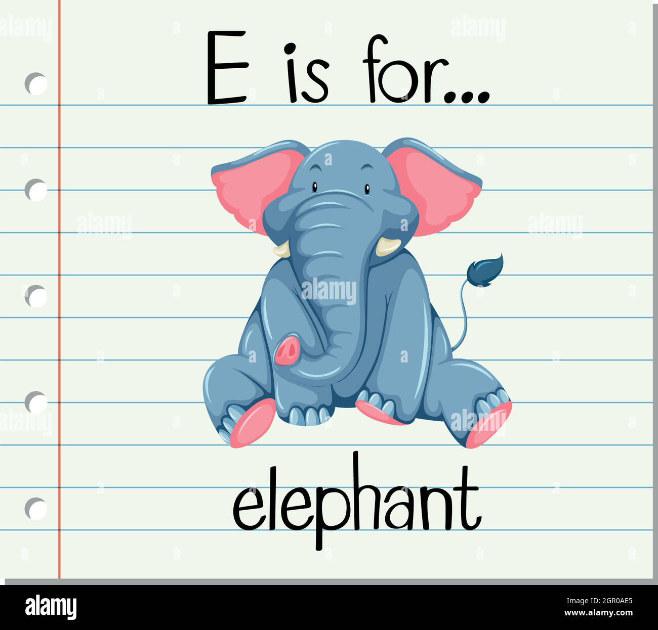 Flashcard letter E is for elephant Stock Vector Image & Art - Alamy