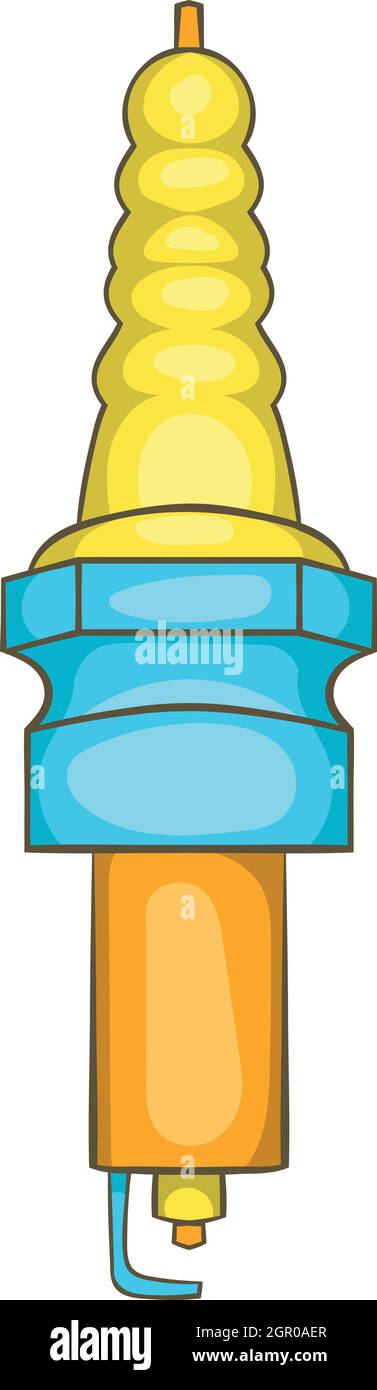 Spark plug icon in cartoon style Stock Vector Image & Art - Alamy