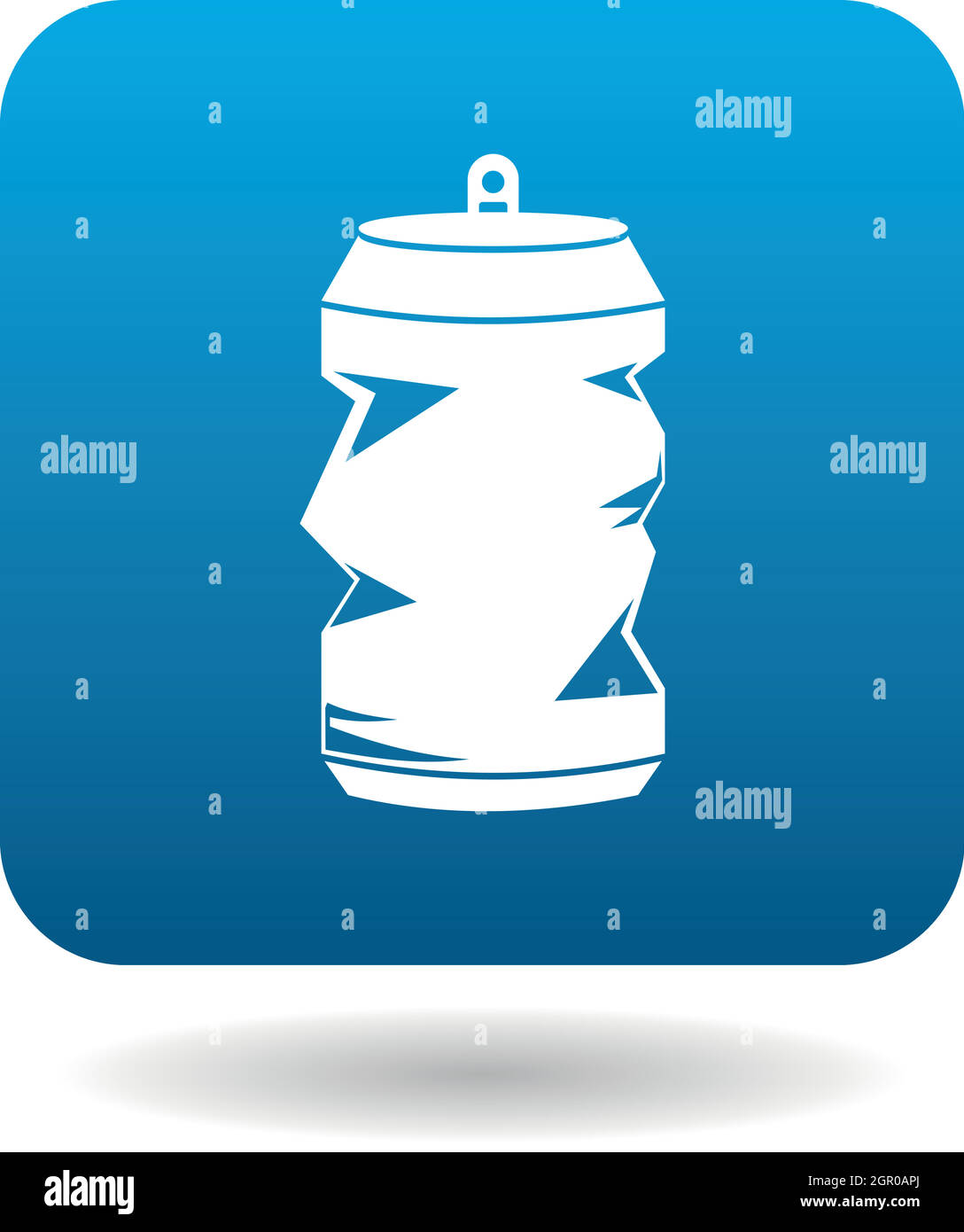 Crumpled empty soda or beer can icon, simple style Stock Vector Image ...