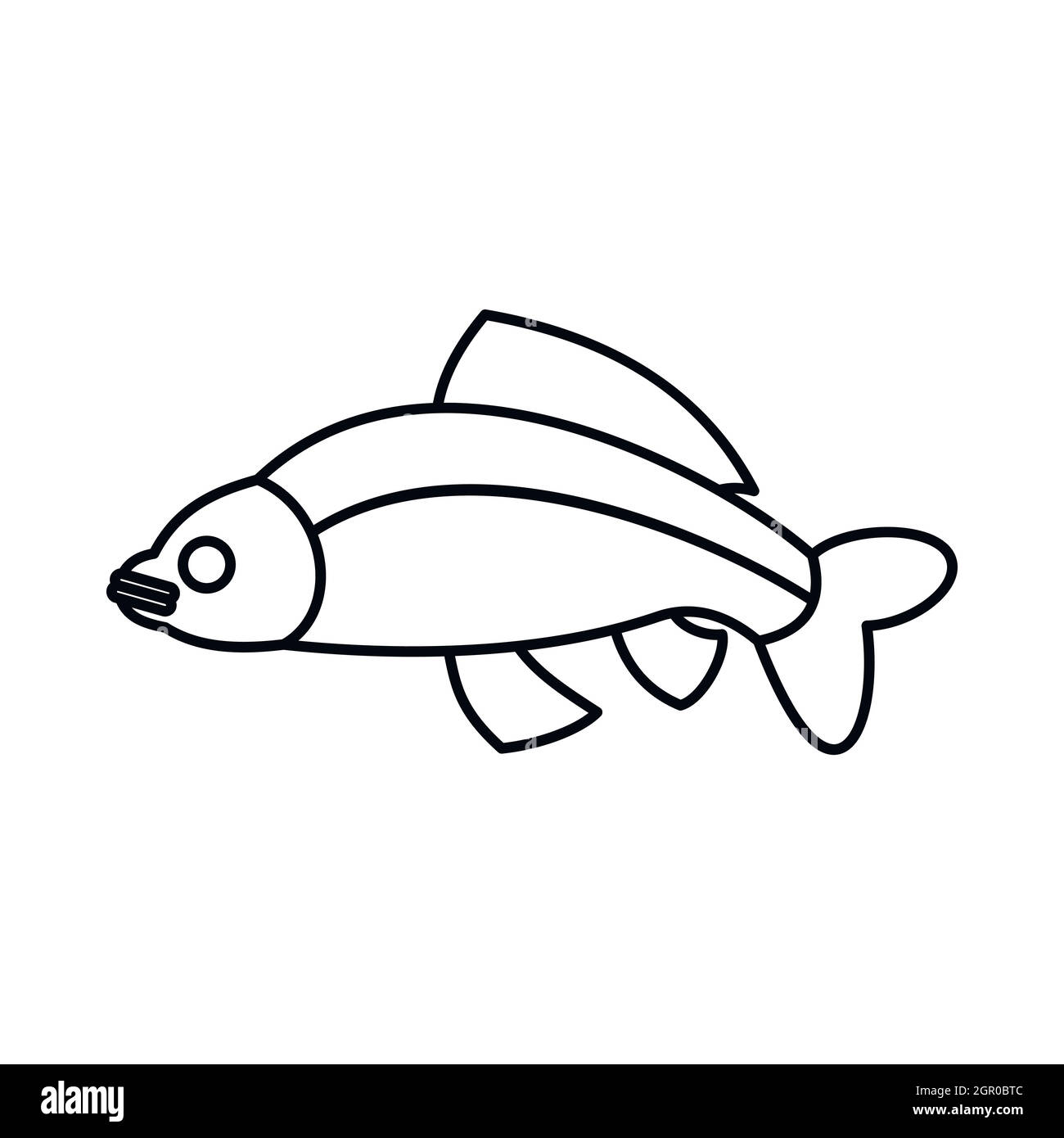 Fish icon, outline style Stock Vector Image & Art - Alamy